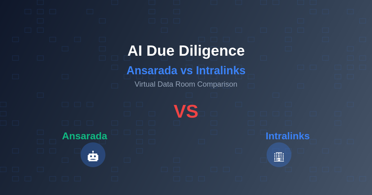 AI Due Diligence: Ansarada vs Intralinks Virtual Data Rooms