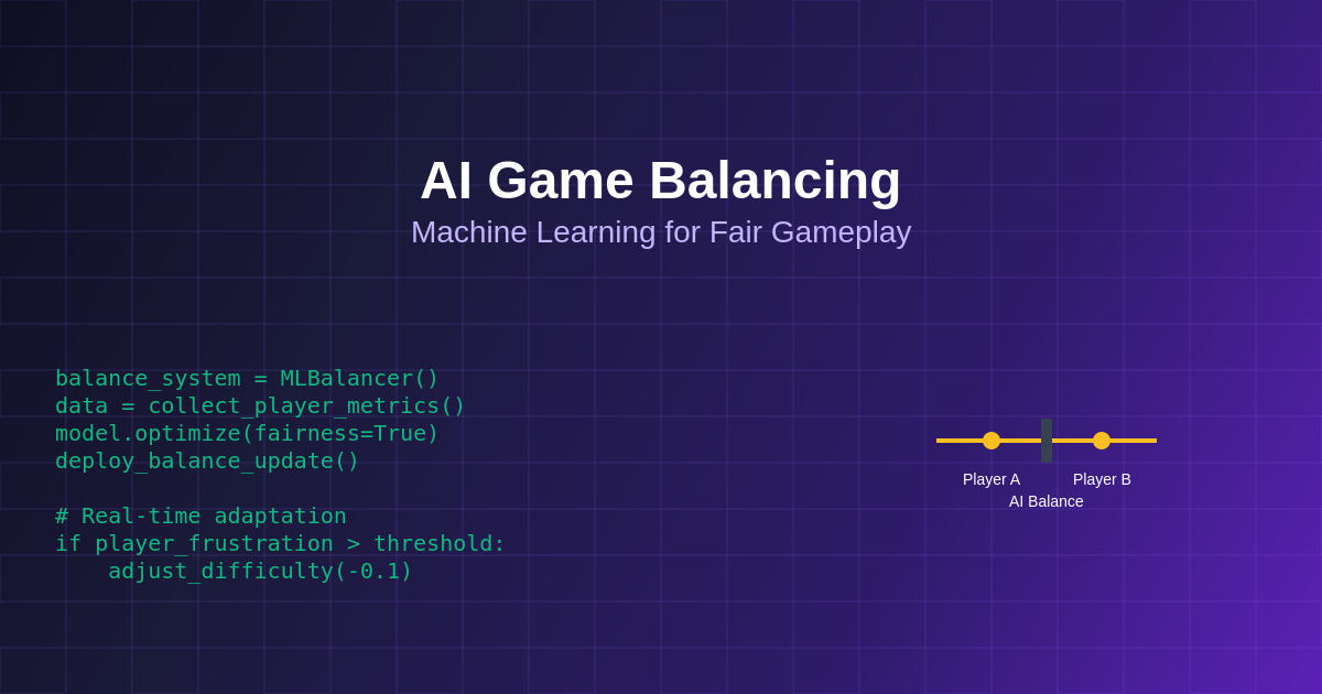 AI Game Balancing: Machine Learning for Fair Gameplay