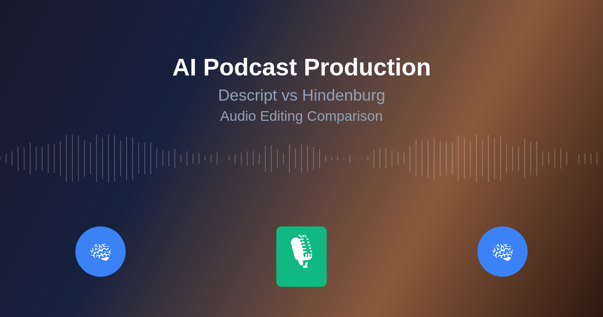 AI Podcast Production: Descript vs Hindenburg Audio Editing