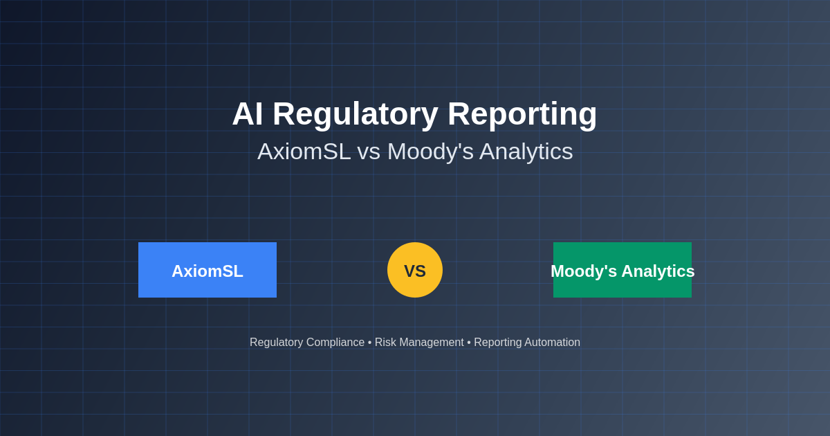 AI Regulatory Reporting: AxiomSL vs Moody's Analytics Compliance