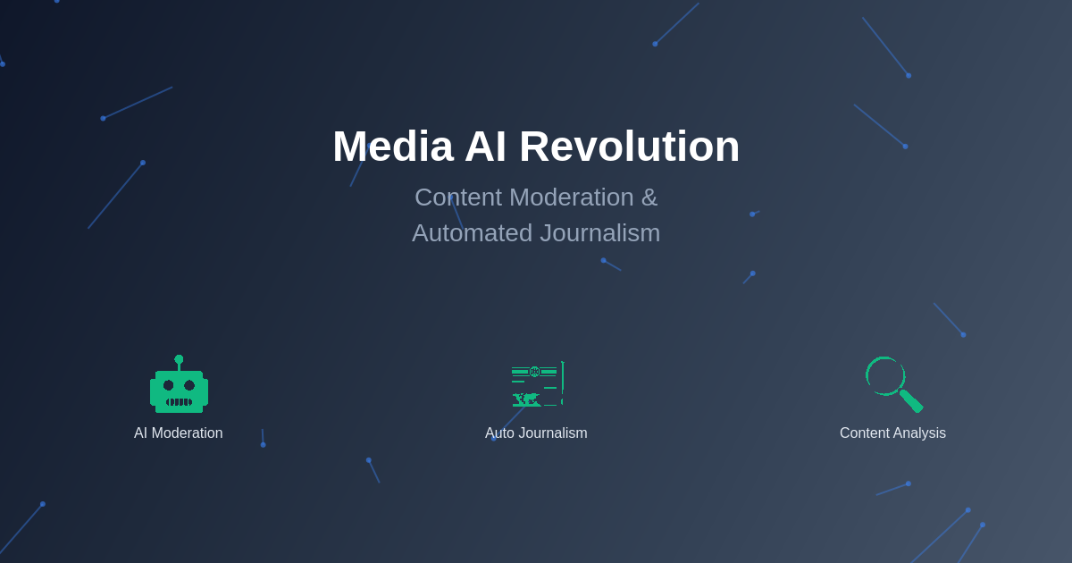Media AI: Content Moderation and Automated Journalism