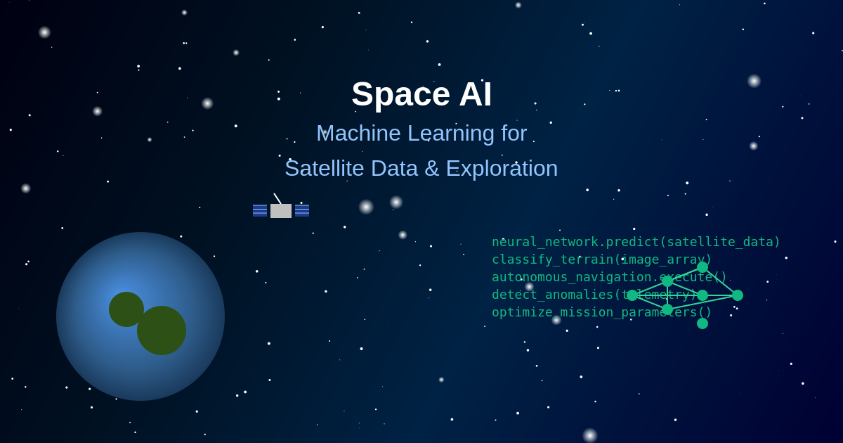 Space AI: Machine Learning for Satellite Data and Exploration